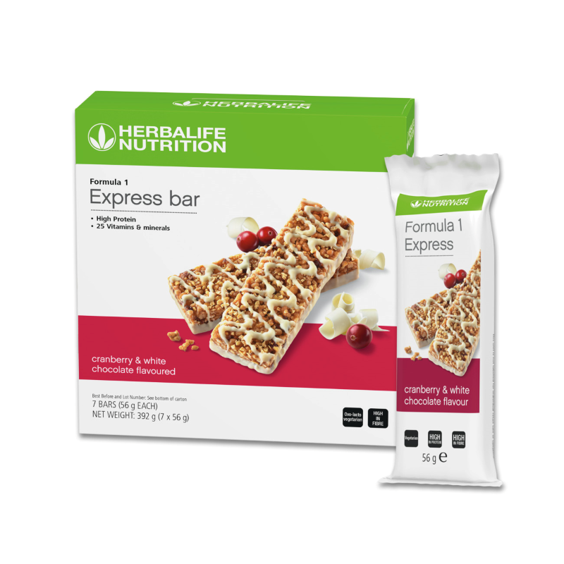 F1 Express Bars Cranberry White Chocolate 7 Bar 56 gr. Per bar – hl24store